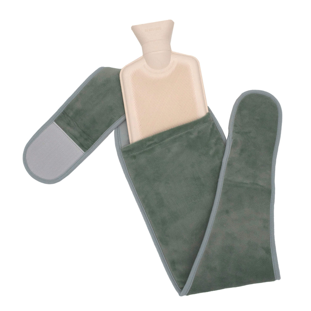 Green Plush Fleece 3 in 1 Heat Body Wrap with Integrated Hot Water Bot ...