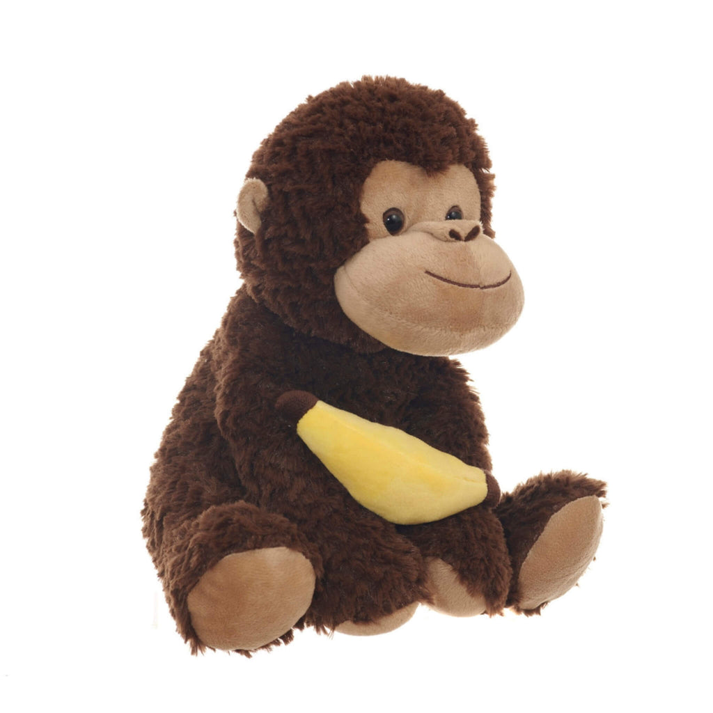 Gorilla with Banana Snuggable Hottie Heatable Animal Toy with Microwav